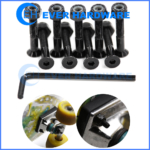 Longboard Hardware Countersunk Mounting 1.25 Black Screws Nuts Key