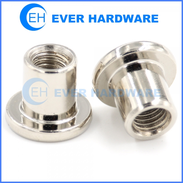 Round Base T Nuts Stainless Metal Sheet Furniture Crafts Self Retaining