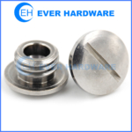 Flat Head Slotted Machine Screws Custom Hollow Stainless Plain Bolt