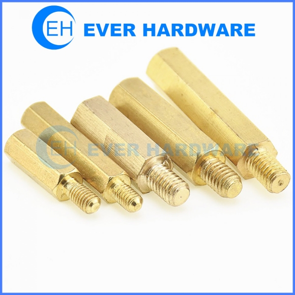 Copper Standoff Pillars Circuit Spacer PCB Board Nut Screws Hex Single